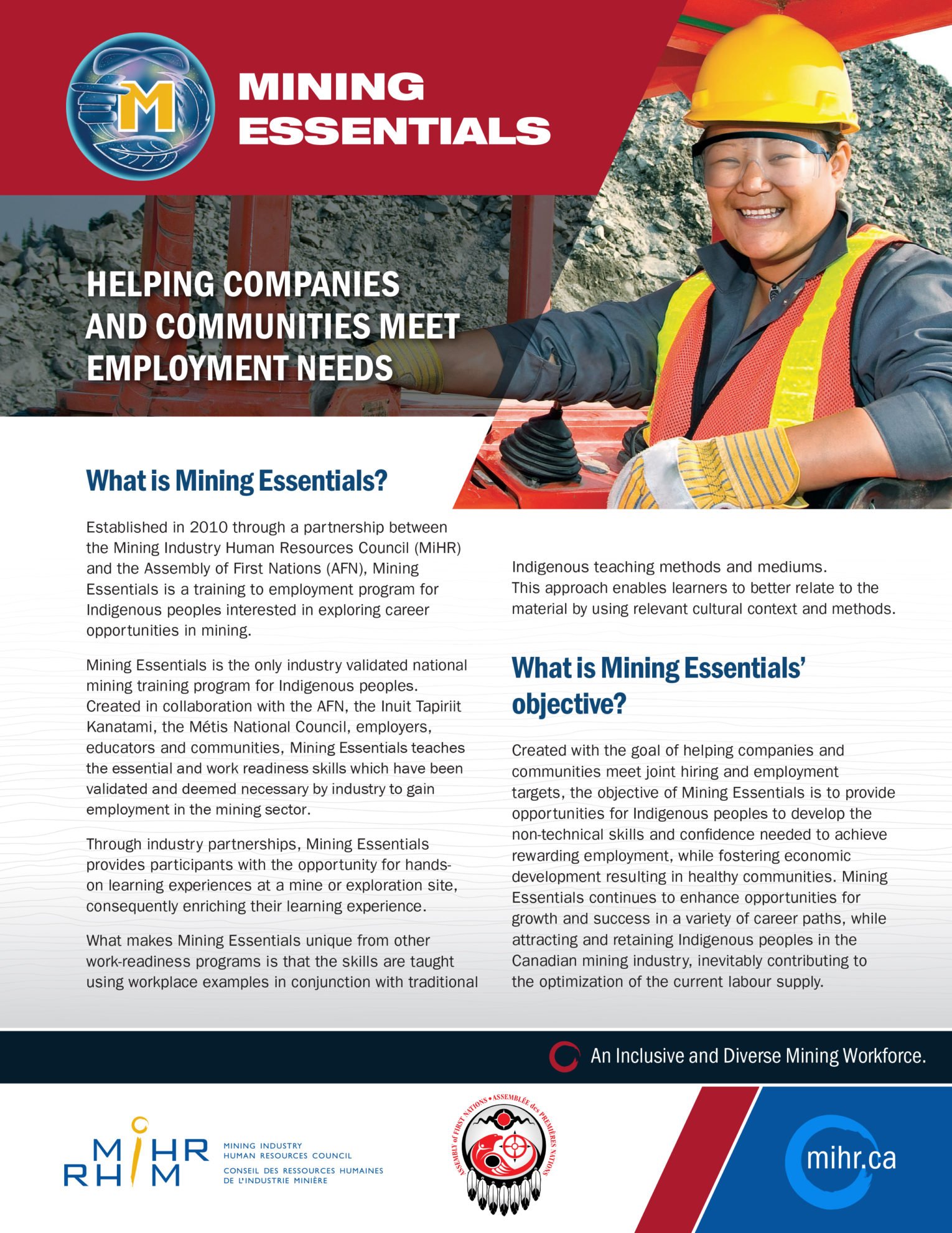 Mining Essentials: Work Readiness Training for Indigenous Peoples ...