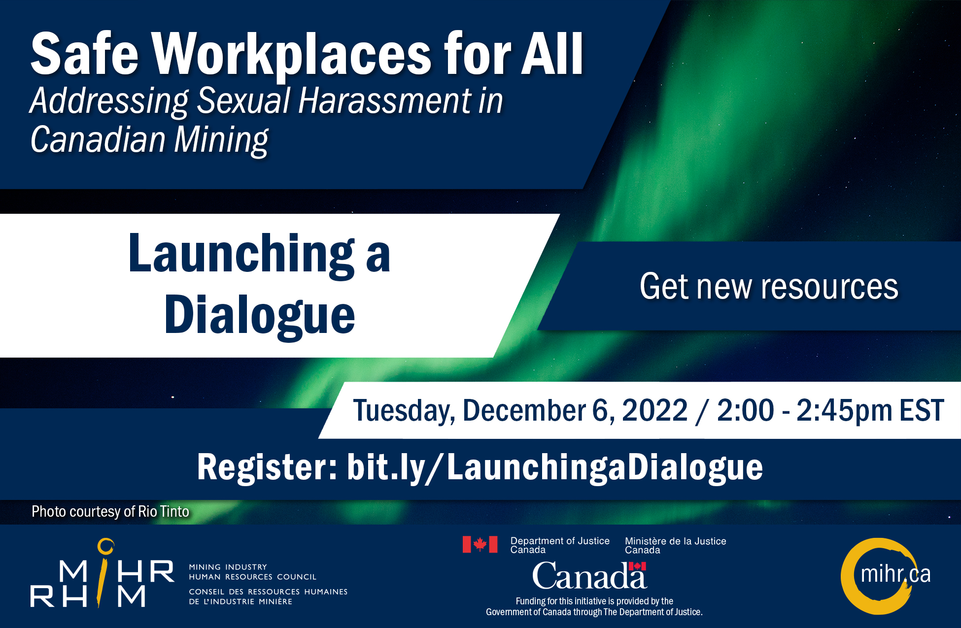 Webinar: Launching a Dialogue – Addressing Sexual Harassment in Canadian Mining - MiHR | Mining ...